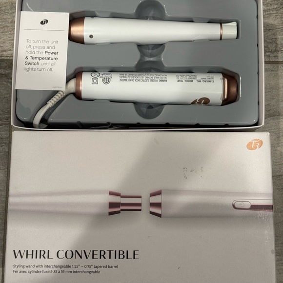 T3 | Other | T3 Whirl Convertible Styling Wand With White And Rose Gold ...